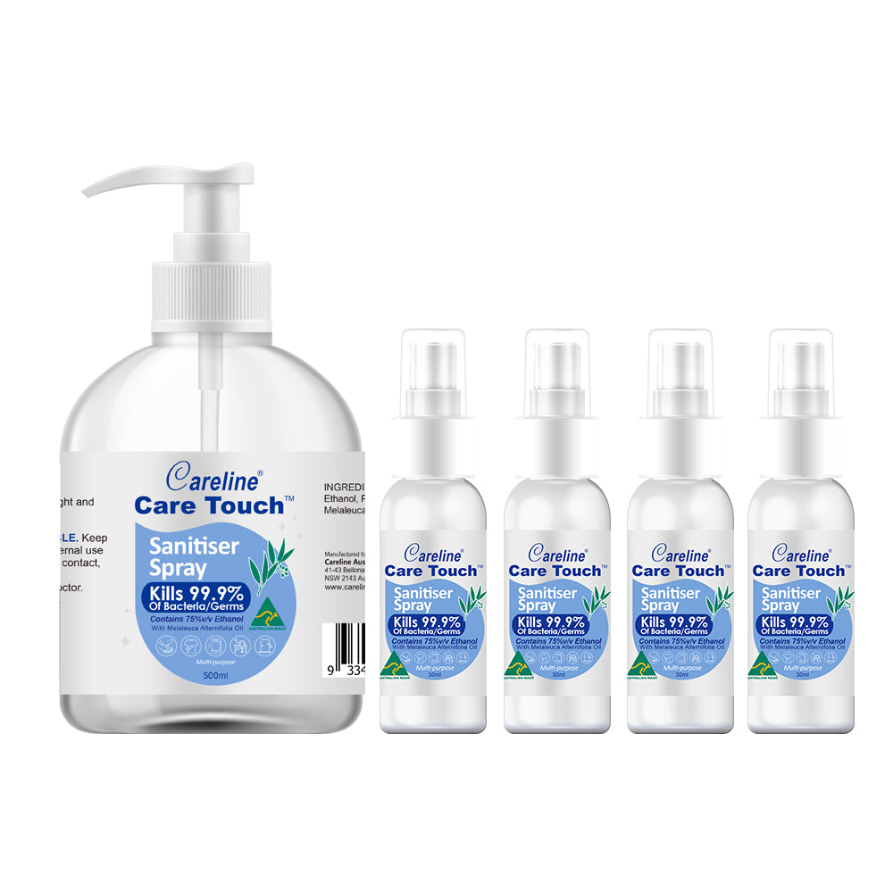 Careline Care Touch Sanitiser Spray Travel Size Pack: Sanitiser Spray ...